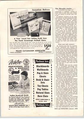 1956 PAPER AD Frank Cavanaugh Football Board Game Real Game Action | eBay