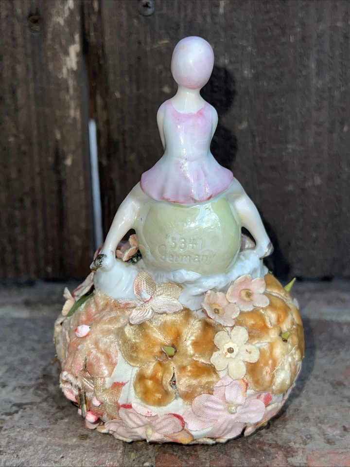 Bathing Beauty Lady Pin Cushion Half Doll Figurine Porcelain Art Deco ...