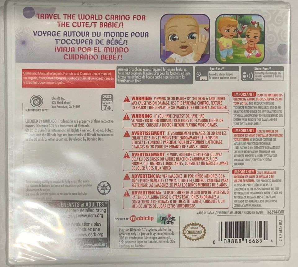 Ubisoft Imagine Babyz 3D - Nintendo 3Ds | eBay