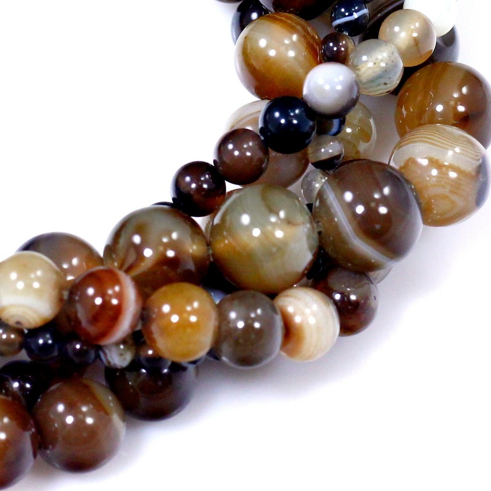 Natural Gemstone Round Loose Bead 4mm 6mm 8mm 10mm 12mm 15" Bulk lot ...