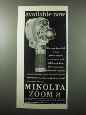 1963 Minolta Zoom 8 Movie Camera Ad - Available Now | eBay