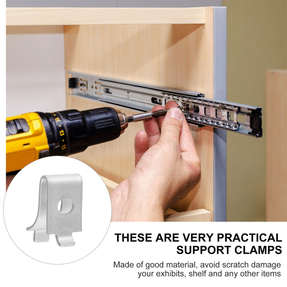 20 Pcs Black Shelves Clips Cabinet Shelf Support Supermarket Metal Rack ...