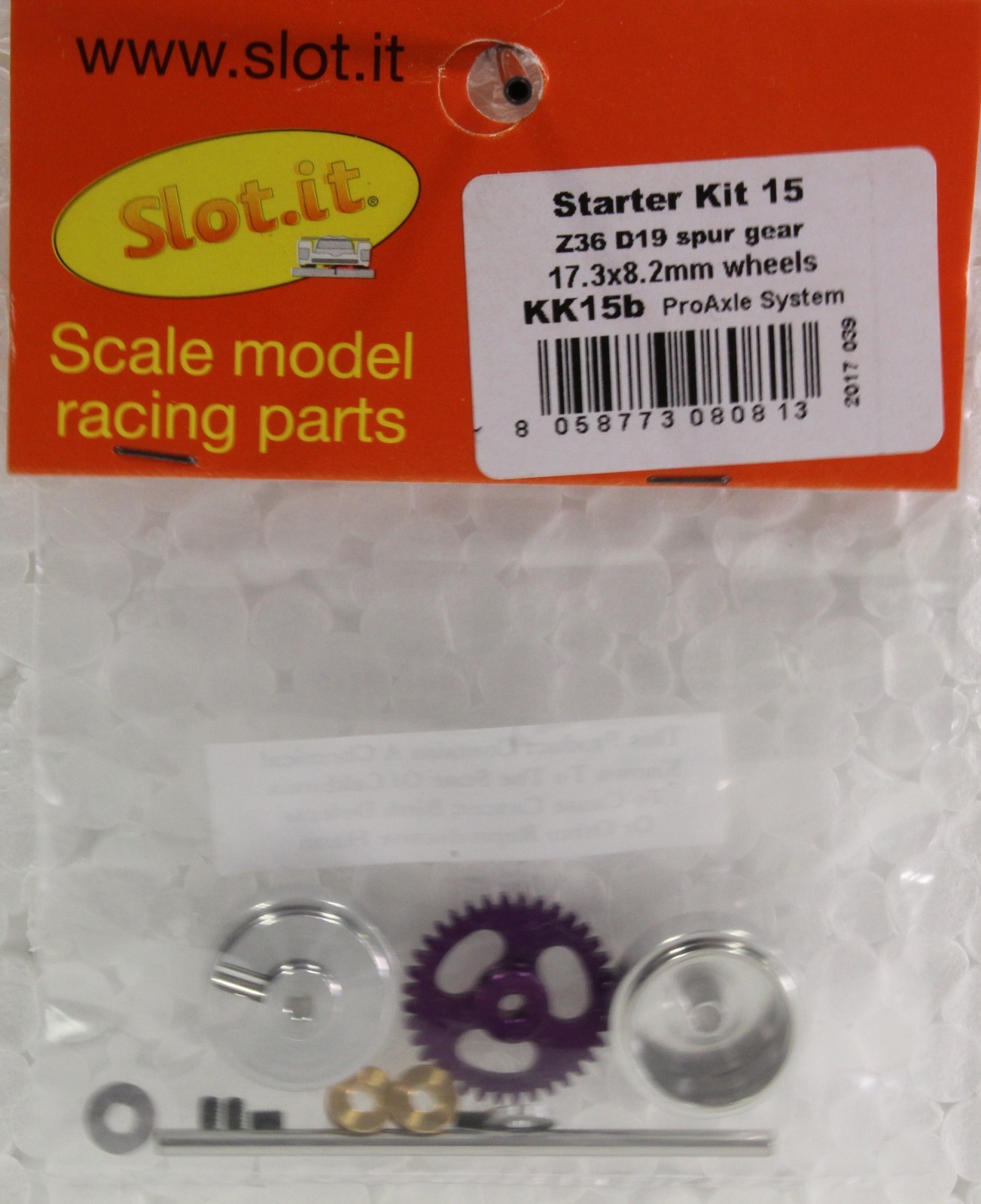 SLOT IT SIKK15B SIDEWINDER REAR AXLE KIT 36T 19MM GEAR NEW 1/32 SLOT ...