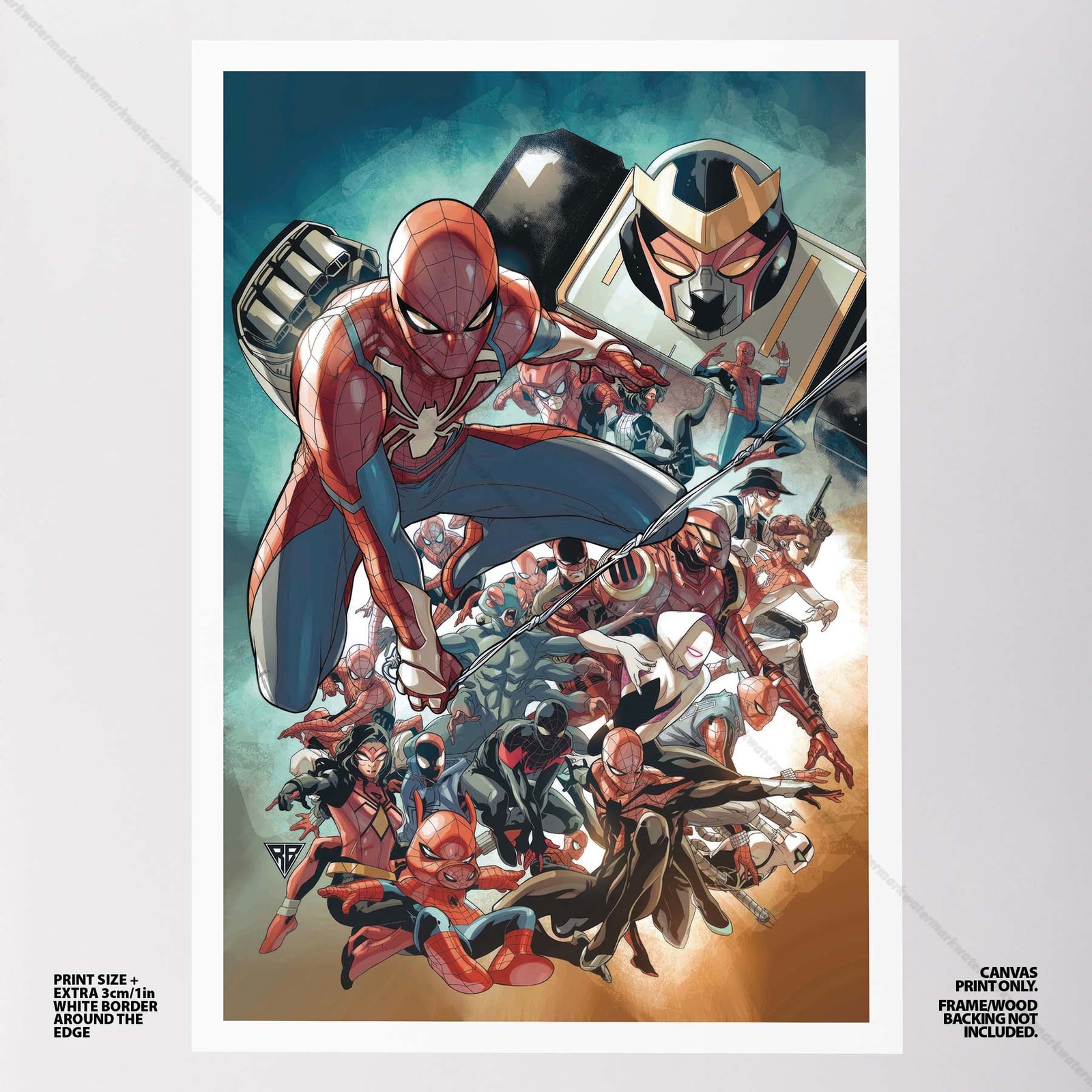 Spiderman Poster Canvas Amazing Spider-Man Marvel Comic Book Art Print ...