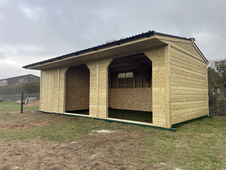 12x24 Field shelter - Steel Skids- Timber Building / Stables | eBay UK