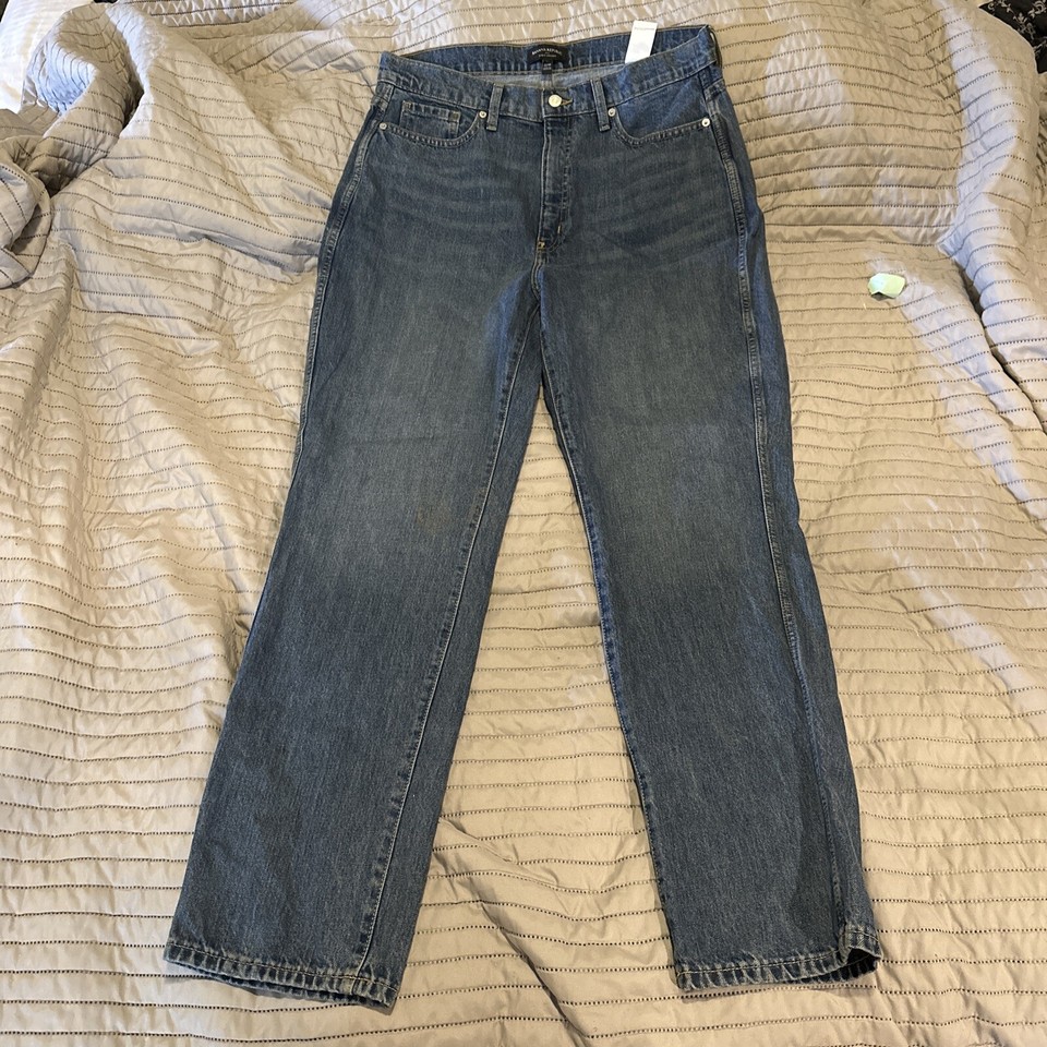 NWT Banana Republic Curvy Straight Medium Wash Size 32/14 Jeans Denim ...