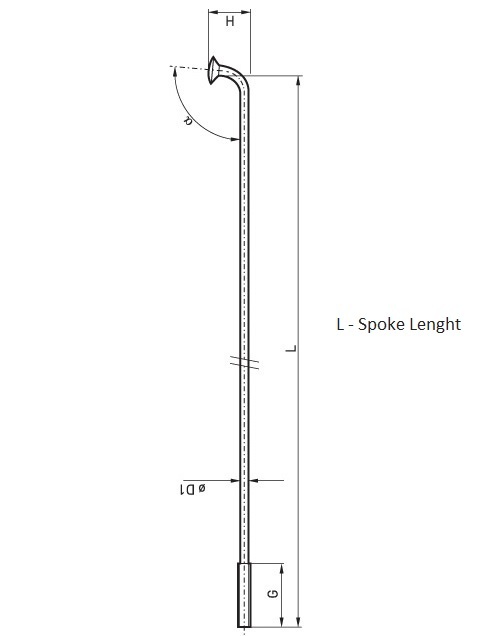 SLE SPOKES 250mm - 303mm, Set of 36 Galvanized Steel Silver Bicycle ...