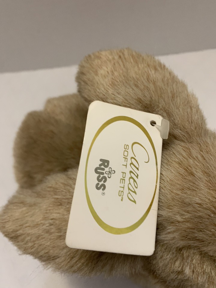 Russ Bruin Bunny Rabbit Plush Brown White Soft Plush Stuffed Animal 8 ...