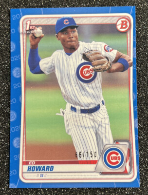 2020 Bowman Draft Blue Parallel /150 Ed Howard Chicago Cubs | eBay