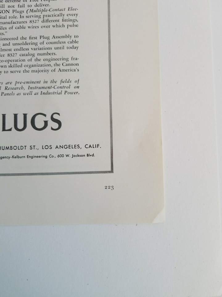 CANNON PLUGS "Design for Defense" -1941 Fortune Magazine Full Page ...