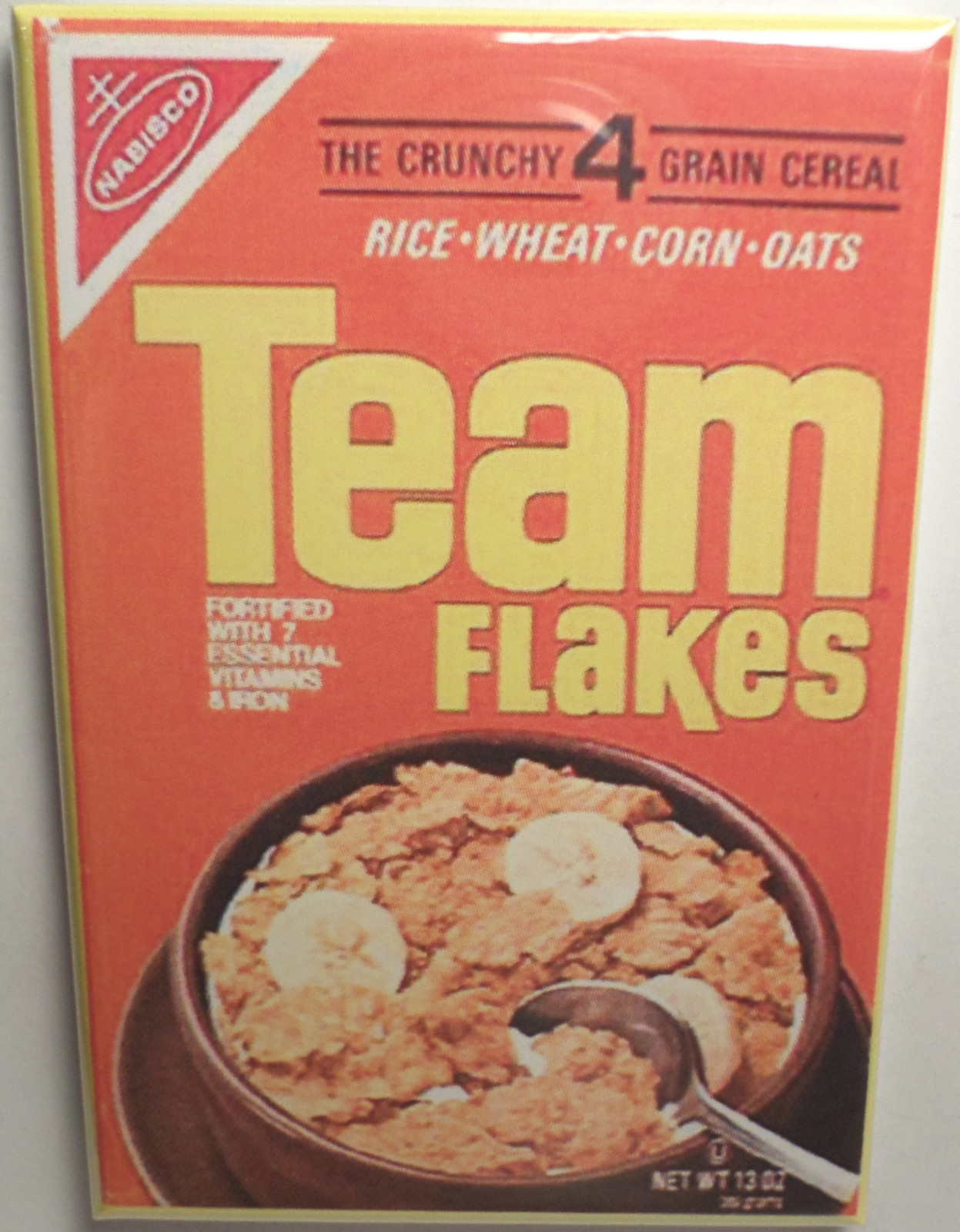 Team Flakes Vintage Cereal Box 2" x 3" MAGNET Refrigerator Locker | eBay