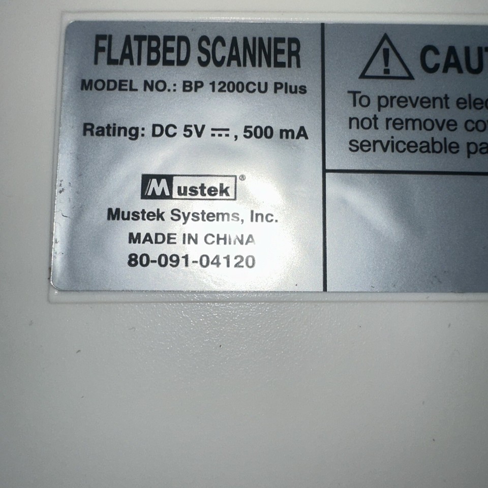 Mustek BerPaw 1200CU Plus Flatbed Scanner 748011223369| eBay
