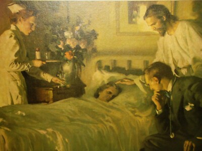 "old school" THE HEALER 8 x 10" Jesus with Doctor and nurse GIFT 8 x 10 ...