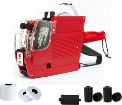 2-Line 20 Digits MX6600 Price Label Gun with 3 Inkers 5 Rolls/2800 ...