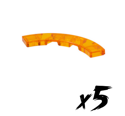 5x LEGO 27507 • 4x4 Fliese rund • tile round • transparent orange ...