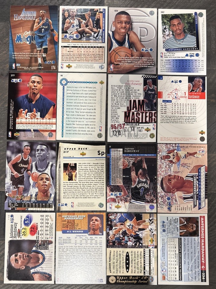 NBA Anfernee Hardaway Sports Card Lot (16) Orlando Magic All-Star/HOF ...