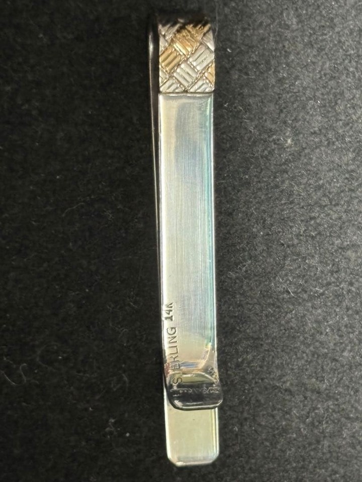 Good Silver x 14k Combination Tie Clip / Tie Bar Money Clip | eBay