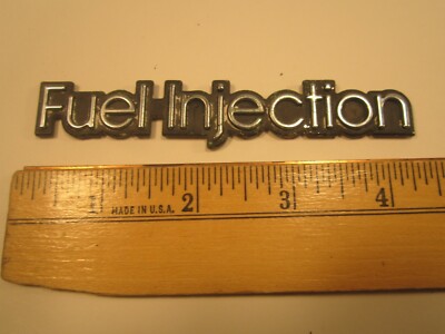 Original Vintage PLASTIC Car Emblem FUEL INJECTION Chevrolet Chrysler ...