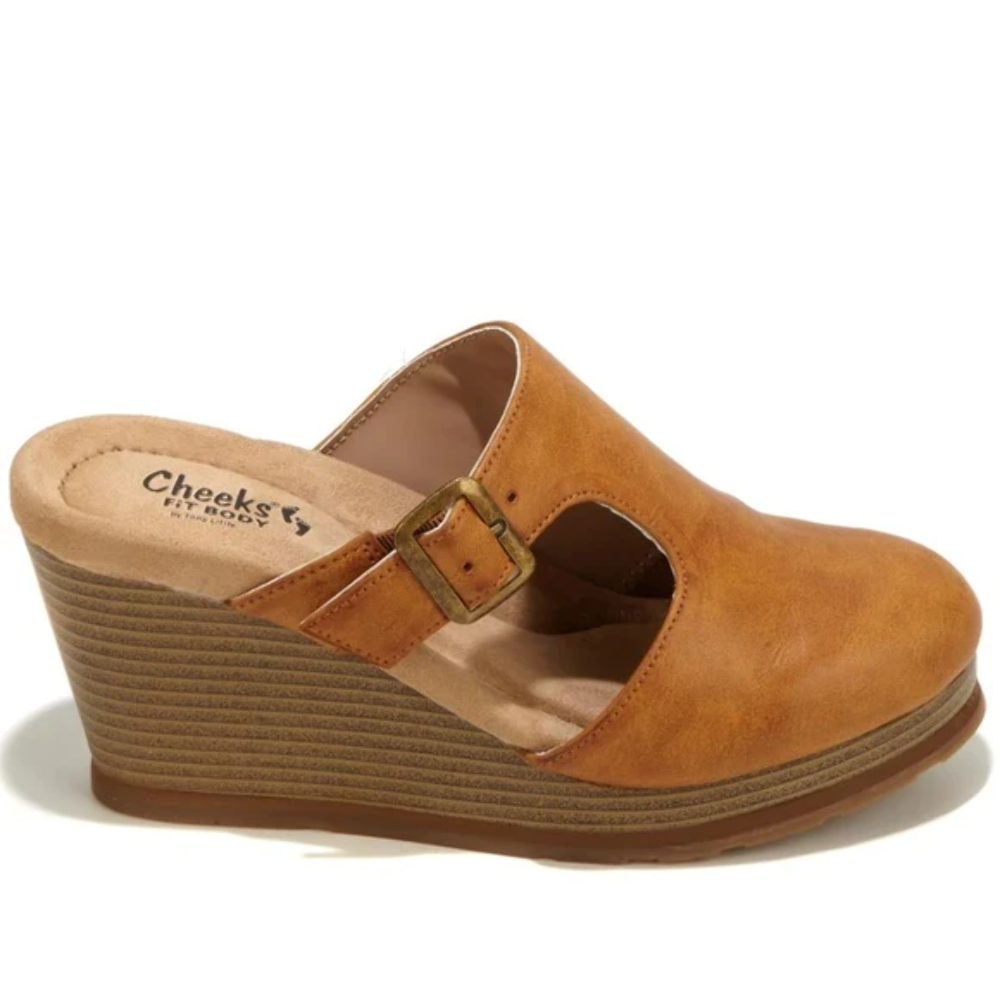 "AS IS" Tony Little Cheeks Cutout Buckle Comfort Clog -8M AI325-J | eBay