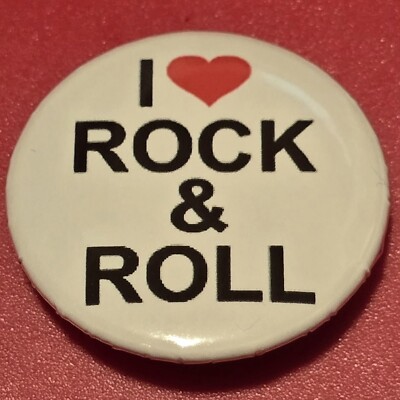 1 Inch I Love Rock & Roll Round Pinback Button Pin | eBay