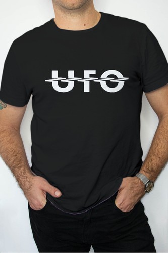 UFO Black T-Shirt Size Small Classic Rock Band Music Logo | eBay