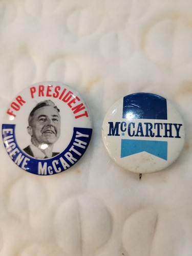 2 Eugene McCarthy 1968 campaign pin political button President | eBay