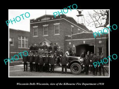 OLD 8x6 HISTORIC PHOTO OF WISCONSIN DELLS THE KILBOURNE FIRE STATION ...