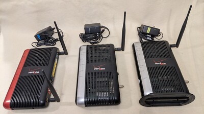 Lot Of 3 Verizon FIOS Actiontec MI424W Routers With AC Adapters, Revs I ...