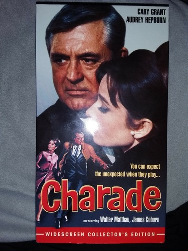 Charade VHS tape Cary Grant Audrey Hepburn Widescreen Collector's ...