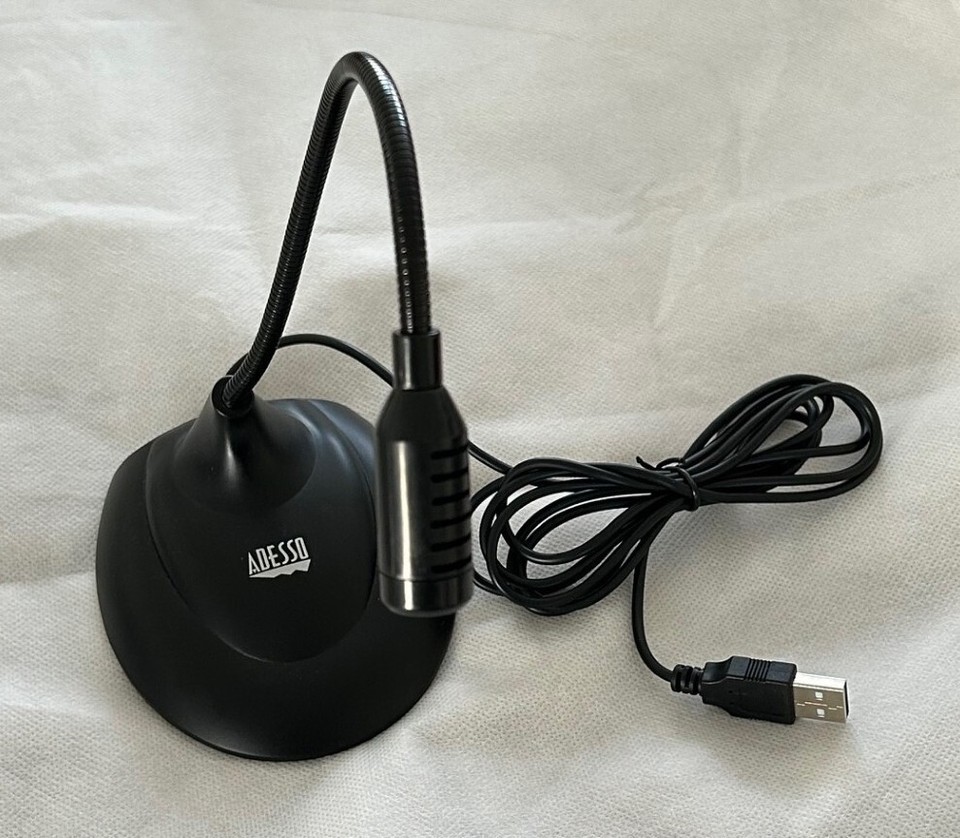 Adesso Xtream M1 Desktop Omnidirectional Gooseneck Microphone Mic Black ...