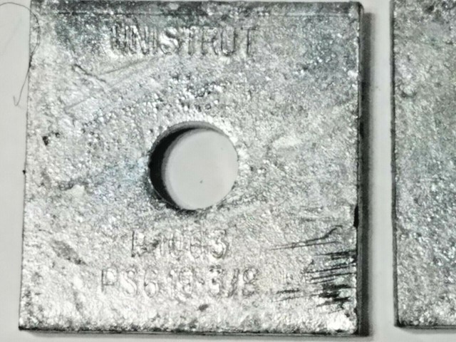 Unistrut P1063 HG 3/8" Hot DIP Galvanized Square Washer Channel P1063hg ...