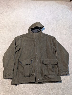 Gander Mountain Jacket Mens Large Green Wool Blend Hunting Coat Parka ...