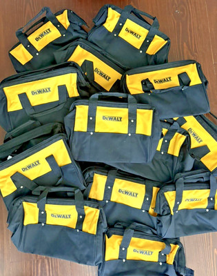 1 NEW Dewalt LARGE Nylon 15" w/ 3 POCKETS & 2 RAILS Drill Saw Tool Bag ...