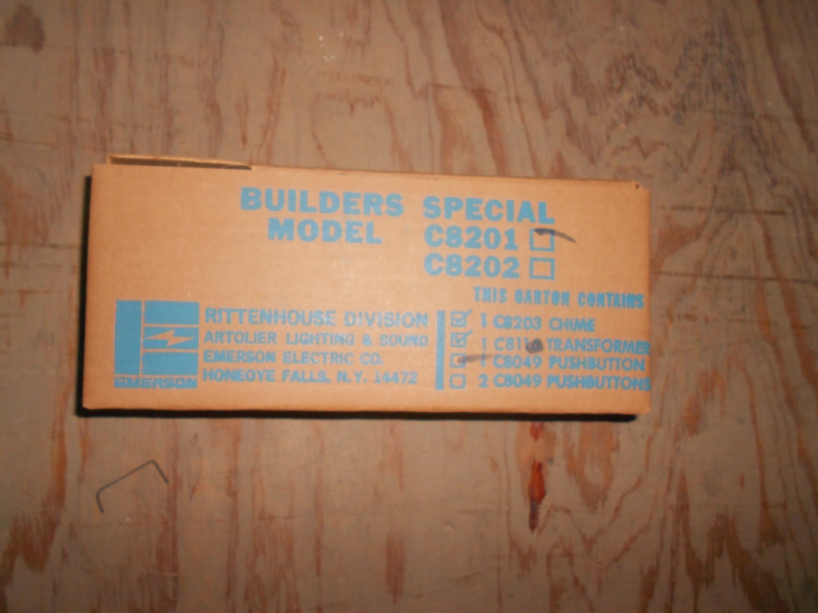 VINTAGE 1950s 7x4x2.5" Mid Century Door Bell Chime Box Kit NEW ...