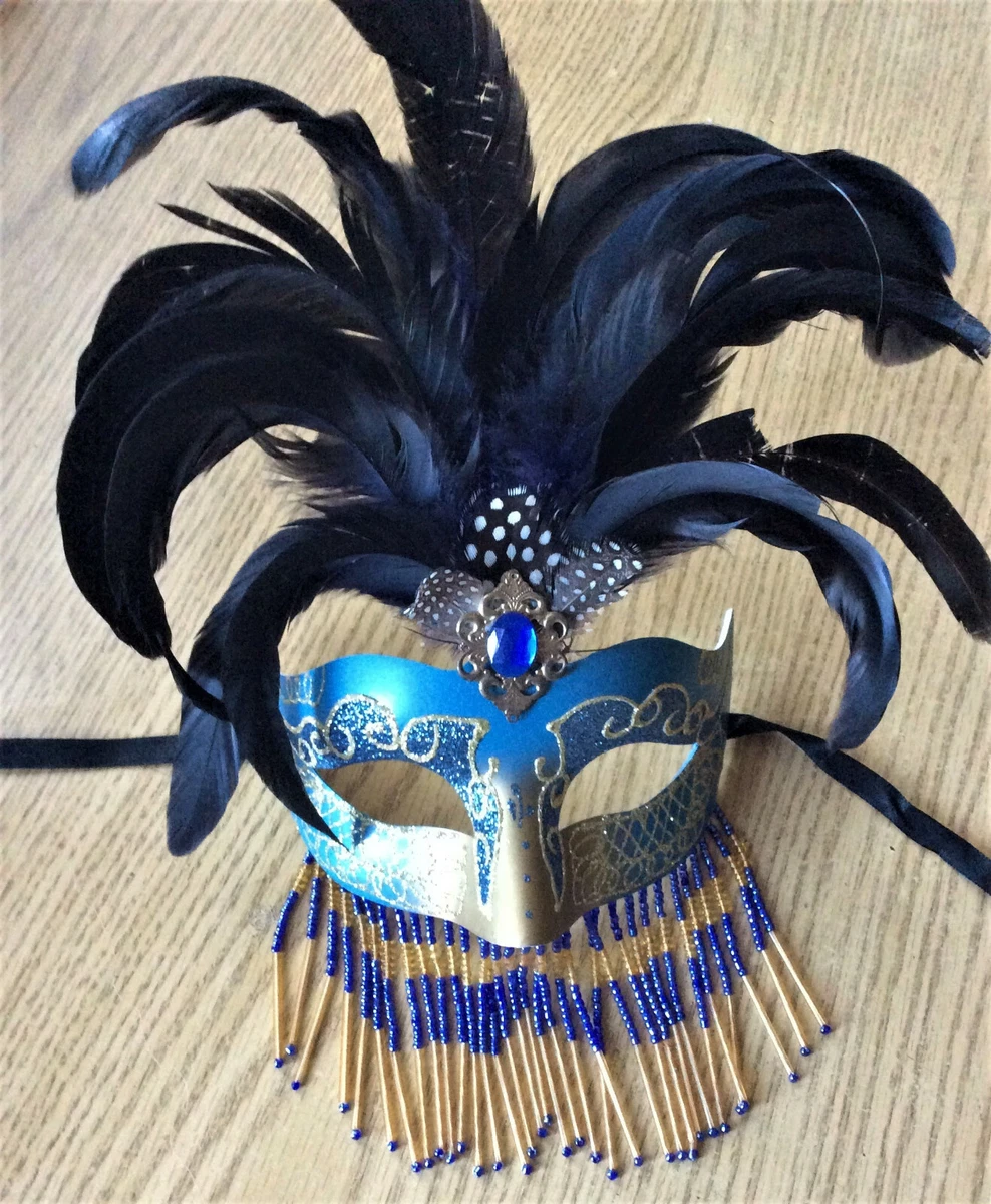 Royal Blue And Gold Masquerade Masks