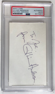 Gillian Anderson Signature | Index Card | PSA/DNA Certified- The X ...