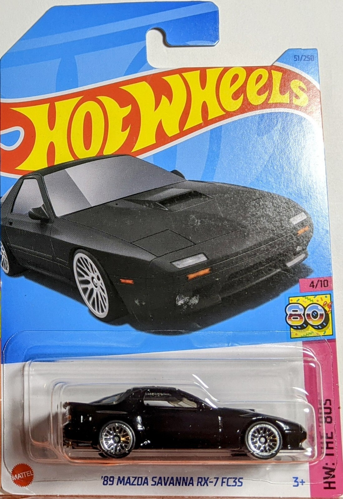 Hot Wheels 89 Mazda Savanna RX-7 FC35 Black The 80s #51 Mainline NEW ...