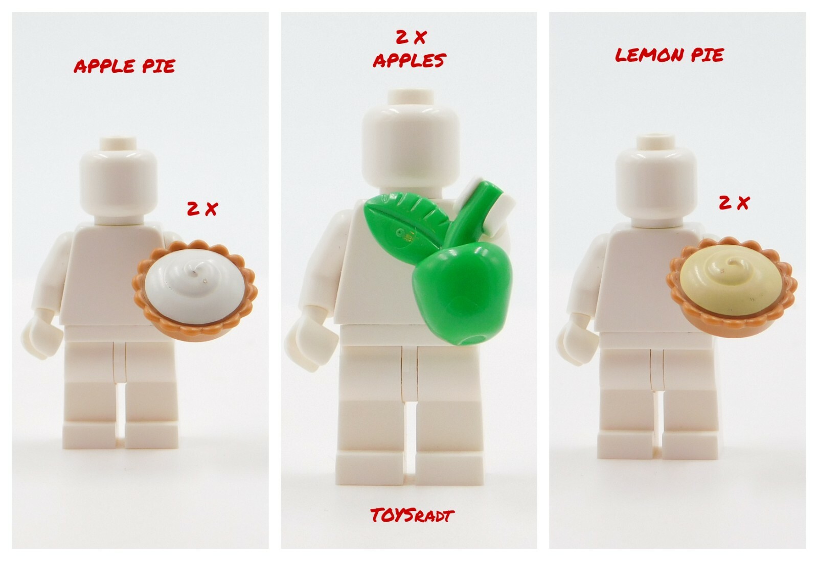 2 X LEGO APPLE LEMON PIES AND APPLES FOR MINIFIGURES | eBay