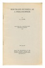 AYER, A.J. (ALFRED JULES) (1910-1989) Bertrand Russell as a philosopher ...