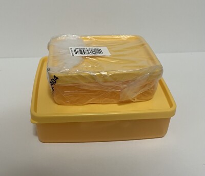 Tupperware Square Away Sandwich Keeper And Mini Set Of 2 Yellow | eBay