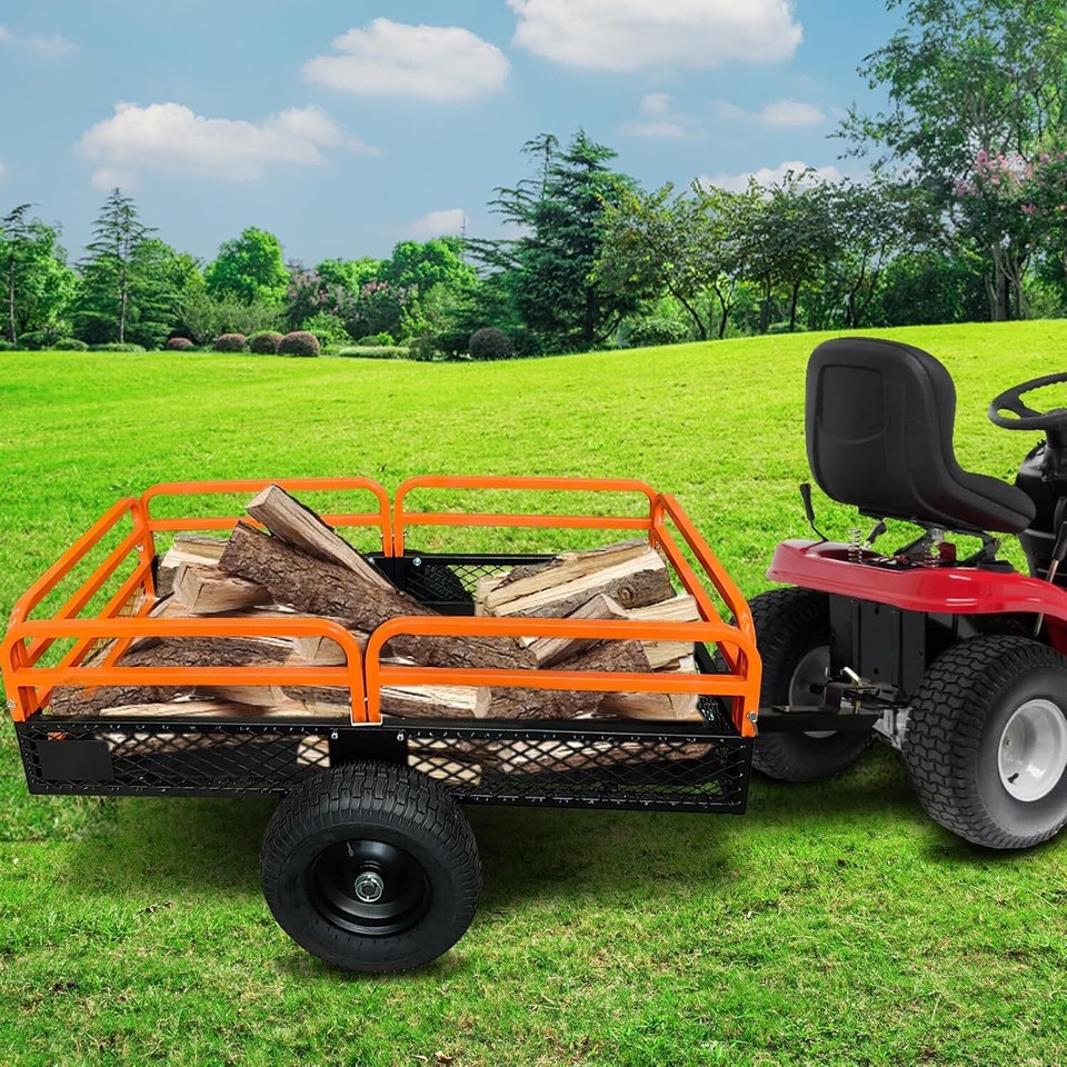 For ATV / UTV Heavy Duty Utility Cart Cargo Trailer Tow Behind Dump ...