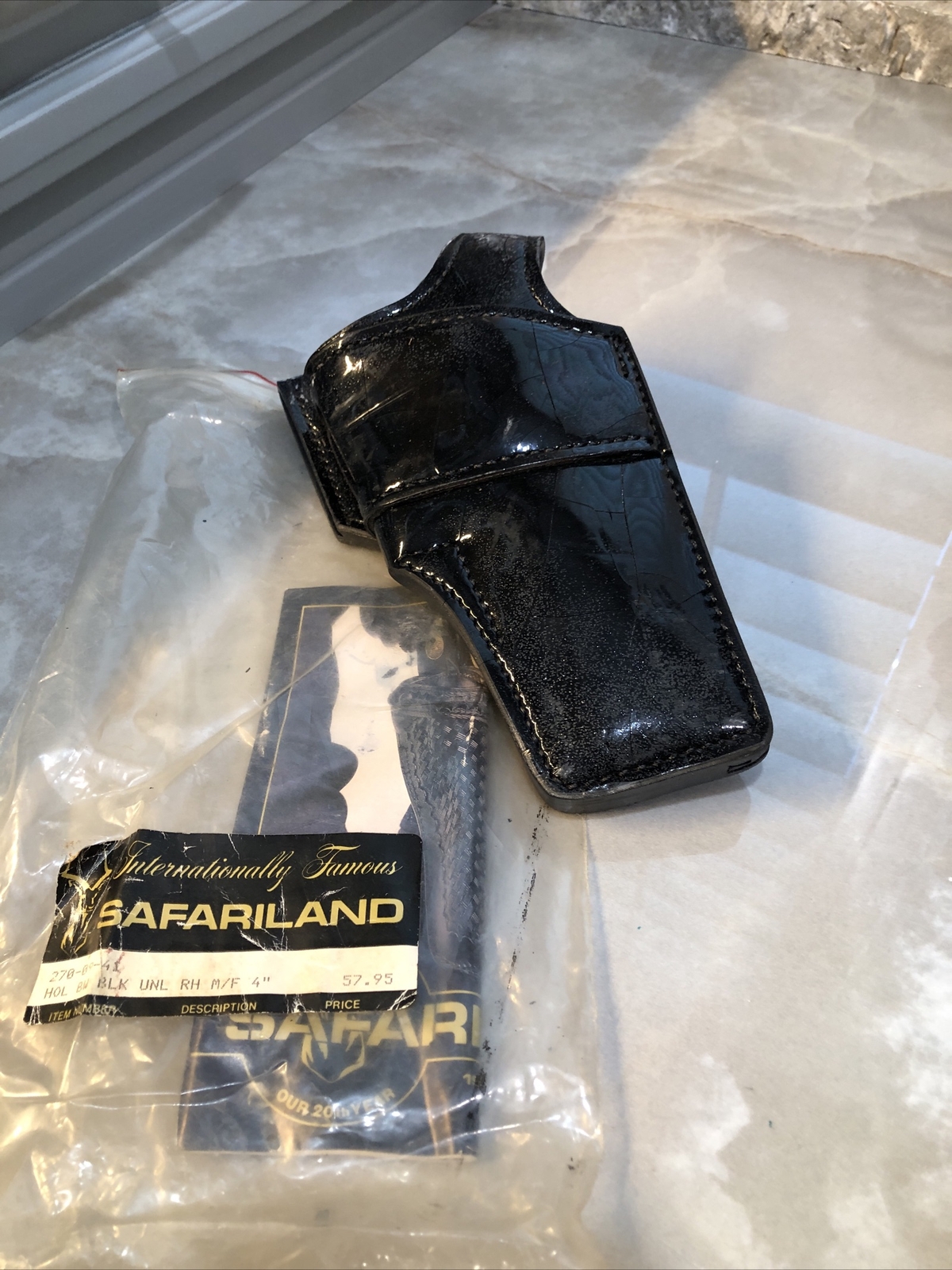 SAFARILAND 279-09-4 BLACK LEATHER HOLSTER for S&W 4”Medium Frame ...