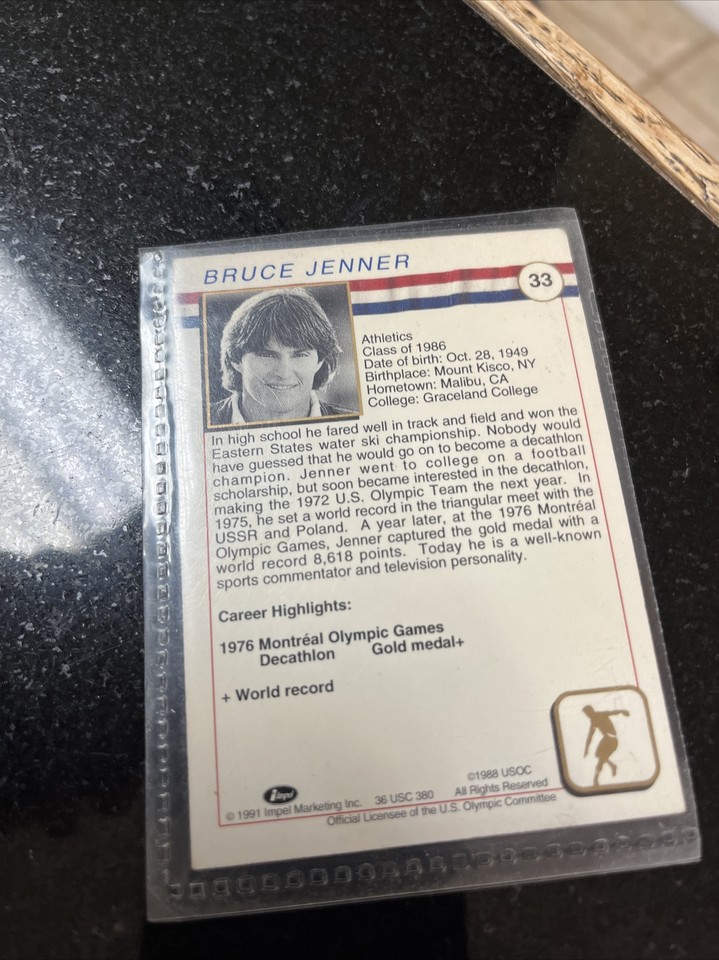 US Olympic Cards Hall of Fame 1991 #33 Bruce Jenner | eBay