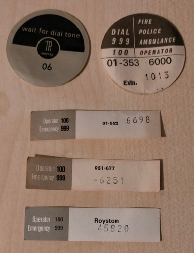 GPO Dial Number Labels (39 available, £2.00 each label) | eBay UK