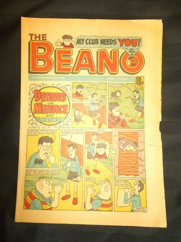 BEANO Comic 25/10/86 Issue #2310 October 25th 1986 Walter Tries to ...