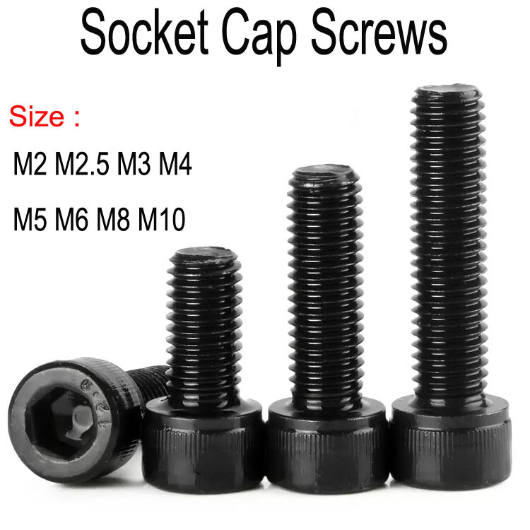 Cap Head Screws Hex Socket Allen Key Bolts M2M2.5M3M4M5M6M8M10 Alloy ...
