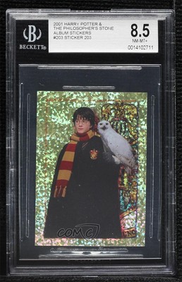 2001 and the Philosopher's Stone Album Stickers Harry Potter Hedwig BGS ...