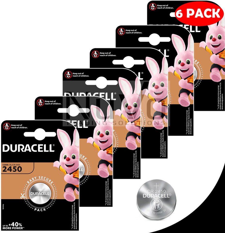 Duracell 2450 Battery CR2450 DL2450 BR2450 3V Lithium Batteries Coin ...