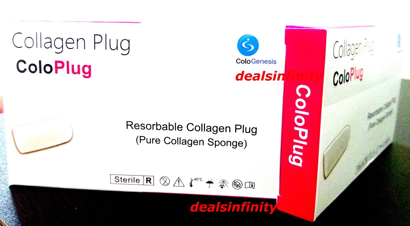 10 x COLO PLUG RESORBABLE PURE COLLAGEN SPONGE Oral Application Dental ...