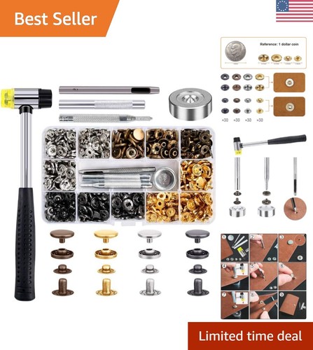 Complete 120-Piece Snap Button Kit with Tools - Durable Snaps for DIY Projects | eBay